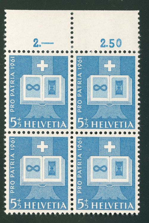 PP Viererblock: B103 ** Buch d. Geschichte, 1961 (Neu (gemäss Beschreibung)) in Goldswil für CHF ...