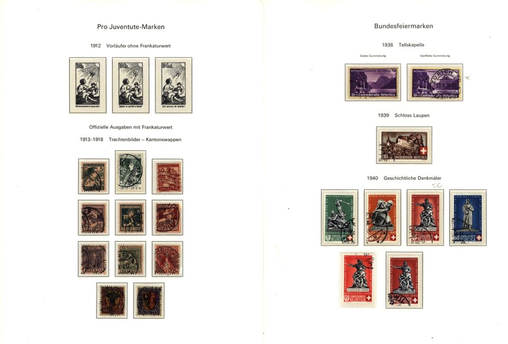 CH SLG Pro Juventute + Patria im grünen Klemmbinder(Q438) (Gebraucht) in Seuzach für CHF 187 ...