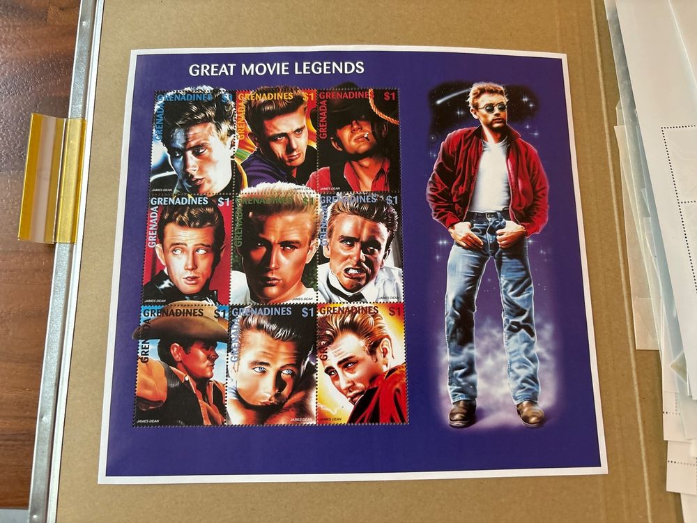 James Dean Briefmarken Grenada 8er Block ungebraucht (Neu und ...