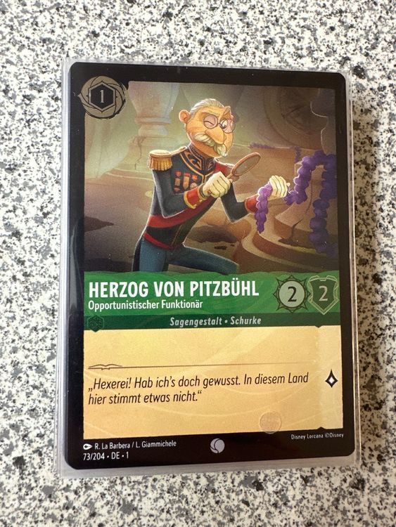 Herzog von - Disney Lorcana 73 / 204 Deutsch Serie 1 Holo (Neu (gemäss Beschreibung)) in bern ...