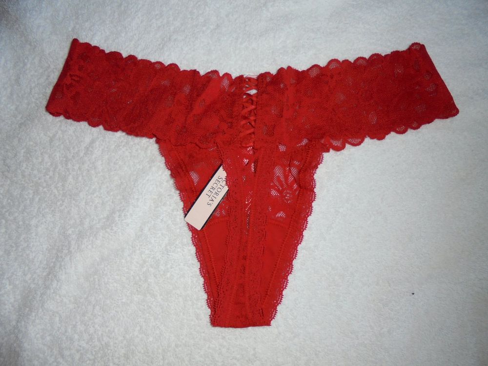 VICTORIA'S SECRET LACE THONG, M, NEU, RÜCKSEITE..... (Neu und ...