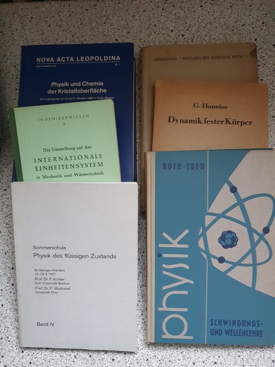 Physik - 6 Fachbücher Versch. Teile Der Physik (Gebraucht) in Kaden für ...