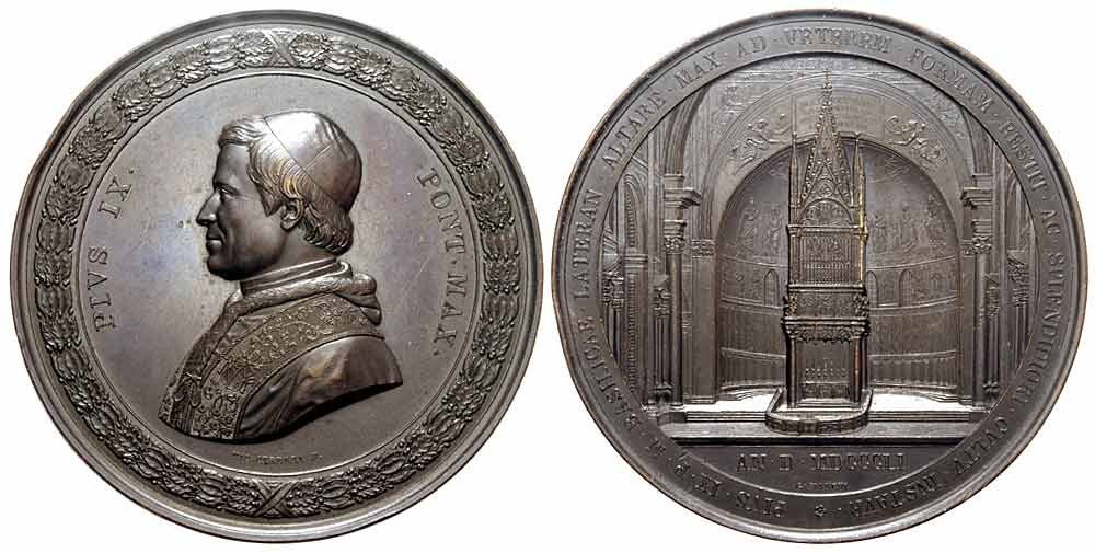 b- Rom, Pius IX., große Medaille 1851 (Gebraucht) in Chiasso für CHF ...