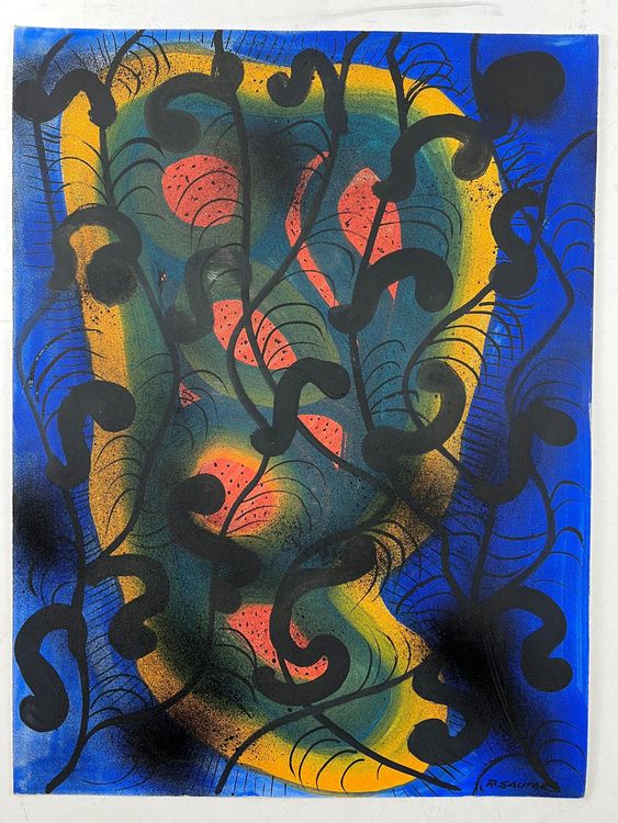 Rudolf Sauter (1923) Grosse Abstrakte Gemälde | Kaufen auf Ricardo