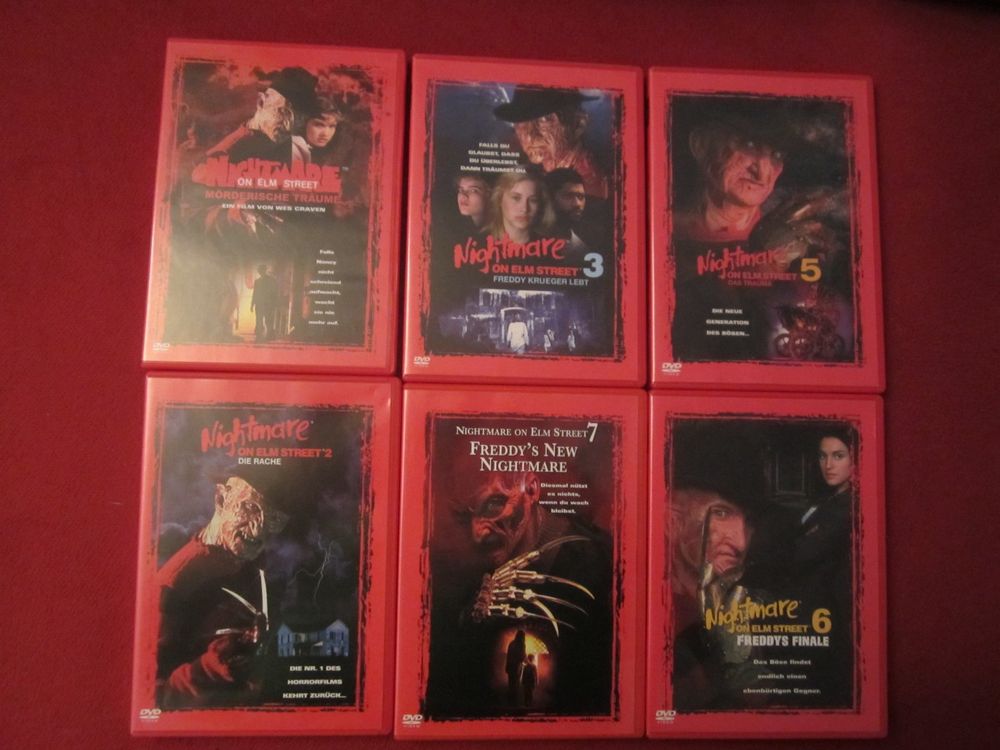 NIGHTMARE ON ELM STREET!!! 6 X DVD AUS DER HORROR STREIFEN (Gebraucht ...