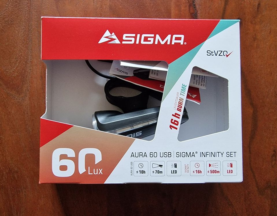 Velolicht von SIGMA SPORT Aura 60 USB "Infinity Set" (Neu) | Kaufen auf Ricardo