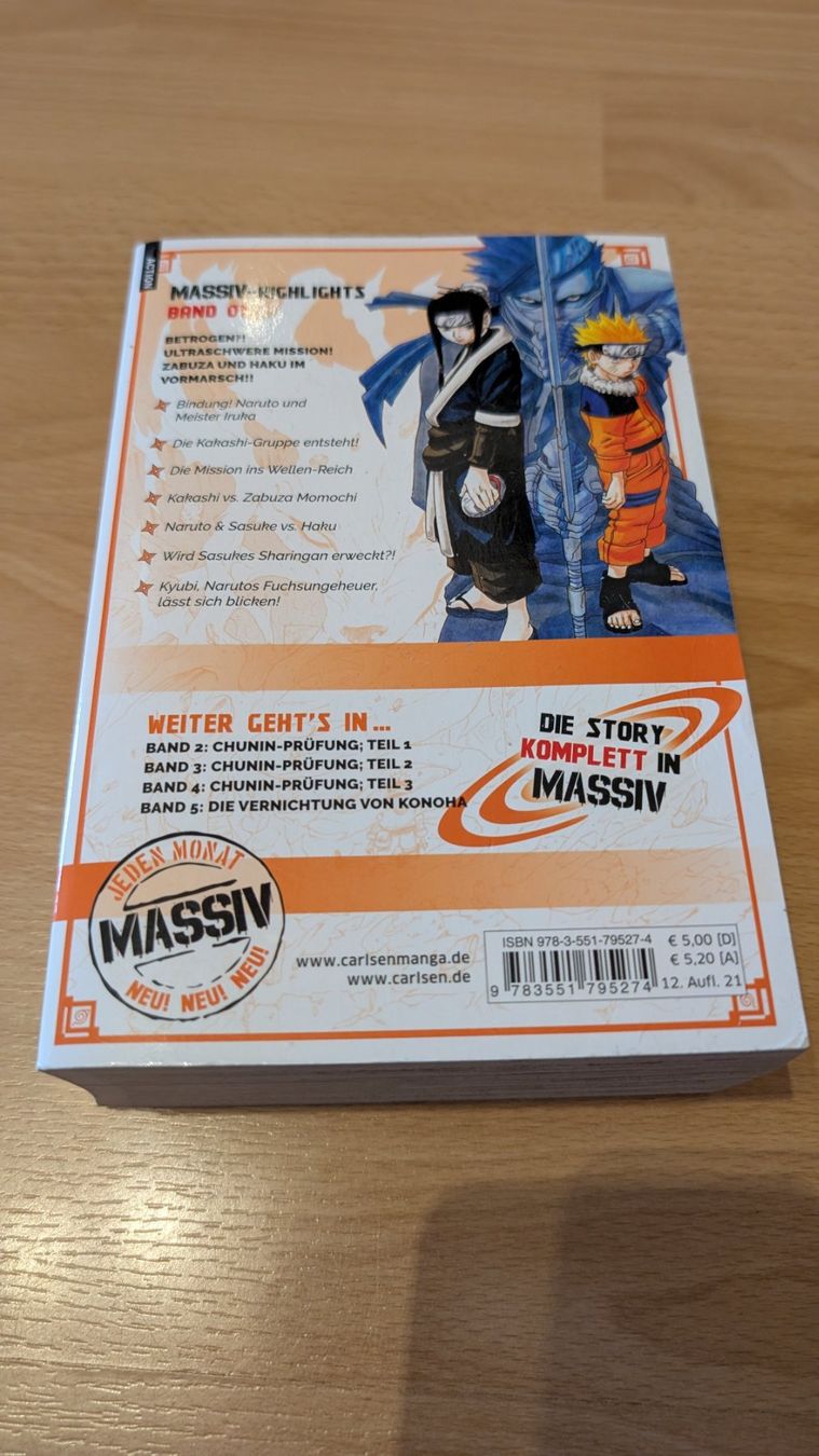 Naruto Massiv Band 1 (Gebraucht) in Rickenbach ZH für CHF 3 – mit ...