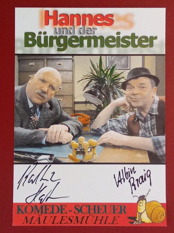 Albin Braig & Karlheinz Hartmann 1950-2023 Autogramm 10x15cm | Kaufen ...
