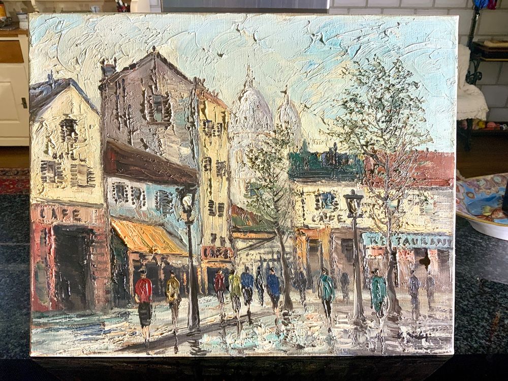 VINTAGE ÖLGEMÄLDE AUF LEINWAND, FRANKREICH SIGNATUR,40X50 CM | Kaufen ...