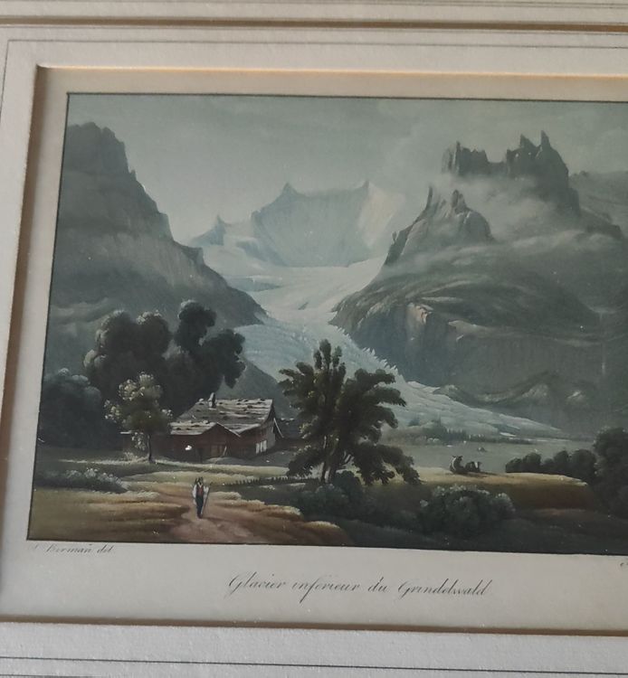 ANTIKER FARBDRUCK "GLACIER INFERIEUR "DU GRINDELWALD (Gebraucht) in Jeuss für CHF 25 – mit ...