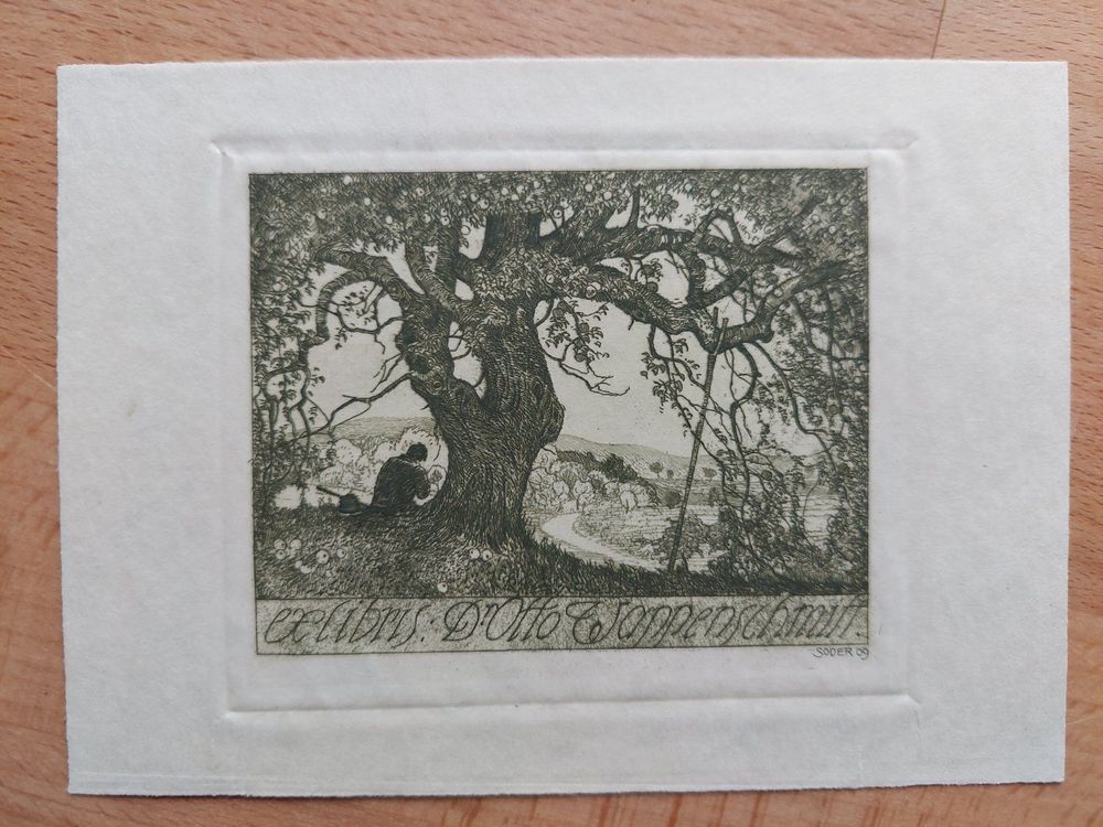 Exlibris Alfred Soder - Original Radierung (Gebraucht) in Obfelden für ...