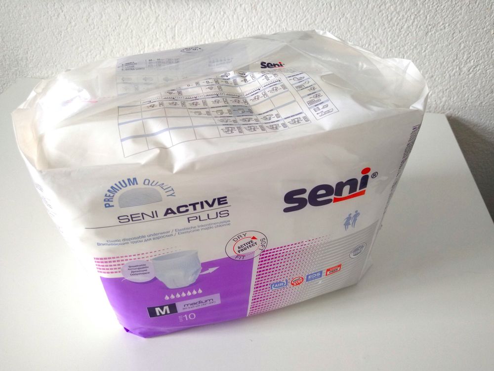 Seni Active Plus Inkontinenzslips für D/H Gr. M 7x 10er Pack (Neu und ...