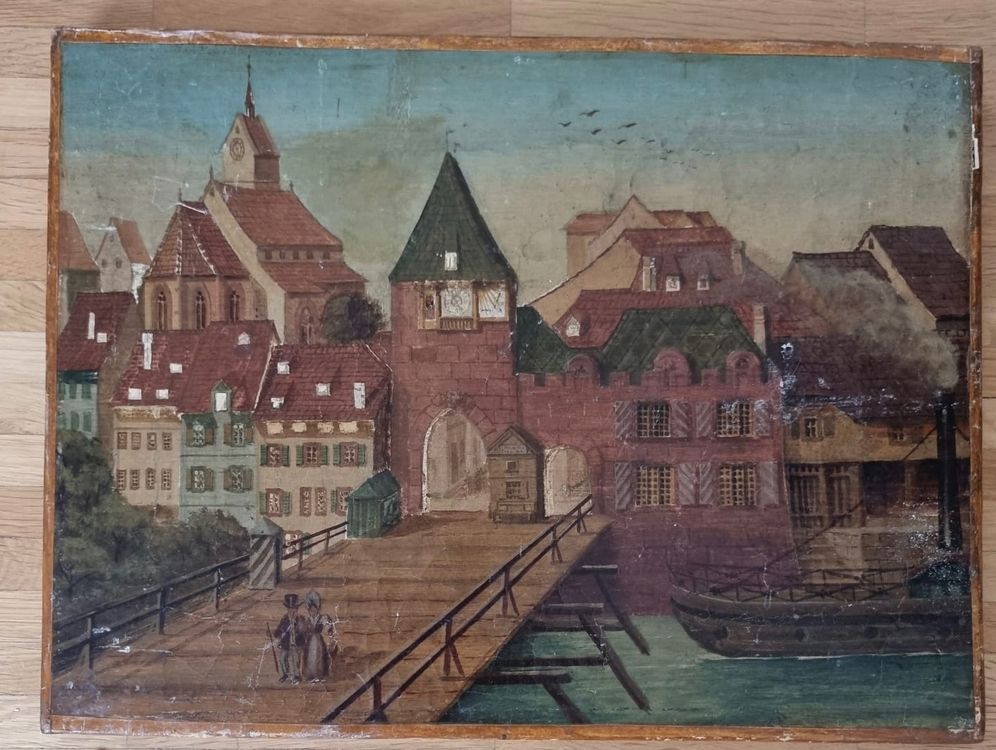 Ölbild von Jecker, signiert auf der Rückseite, 1810-1830 (Gebraucht) in ...