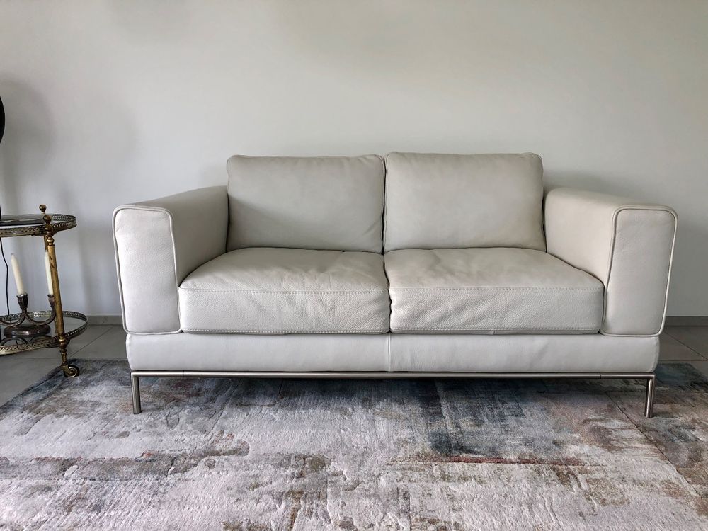 Ikea ARILD 2er-Sofa in Grann weiss Leder | Kaufen auf Ricardo