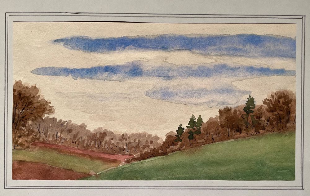 G. Chamorel aquarelle paysage nuageux (Gebraucht) in Biel/Bienne für CHF 42 – mit Lieferung auf ...