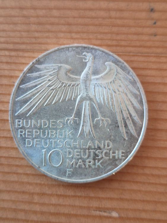 DE-10 D-Mark Gedenkmünze 1972 / F Silber gem. Bilder (Gebraucht) in Oberuzwil für CHF 10 – mit ...