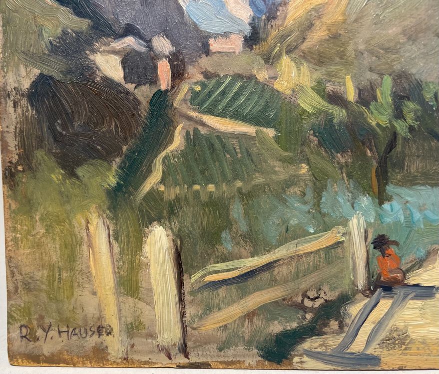 Renée Yol. Hauser 1919-2008 - Öl auf Platte - signiert (Gebraucht) in ...