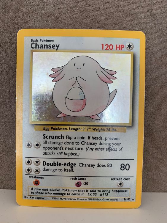 Pokemon Chaneira / Chansey Holo Base Set ENG 3/102 (Gebraucht) in ...