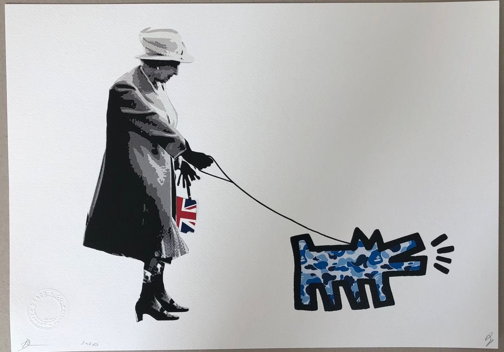 Death: Queen Elizabeth & Keith Haring Dog, signiert (Neu (gemäss ...