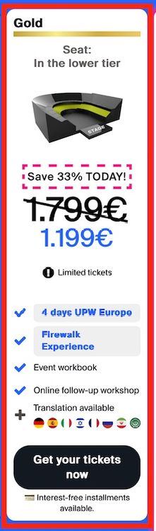 Tony Robbins LIVE - UPW 2025 Köln Gold Ticket (Neu und originalverpackt ...