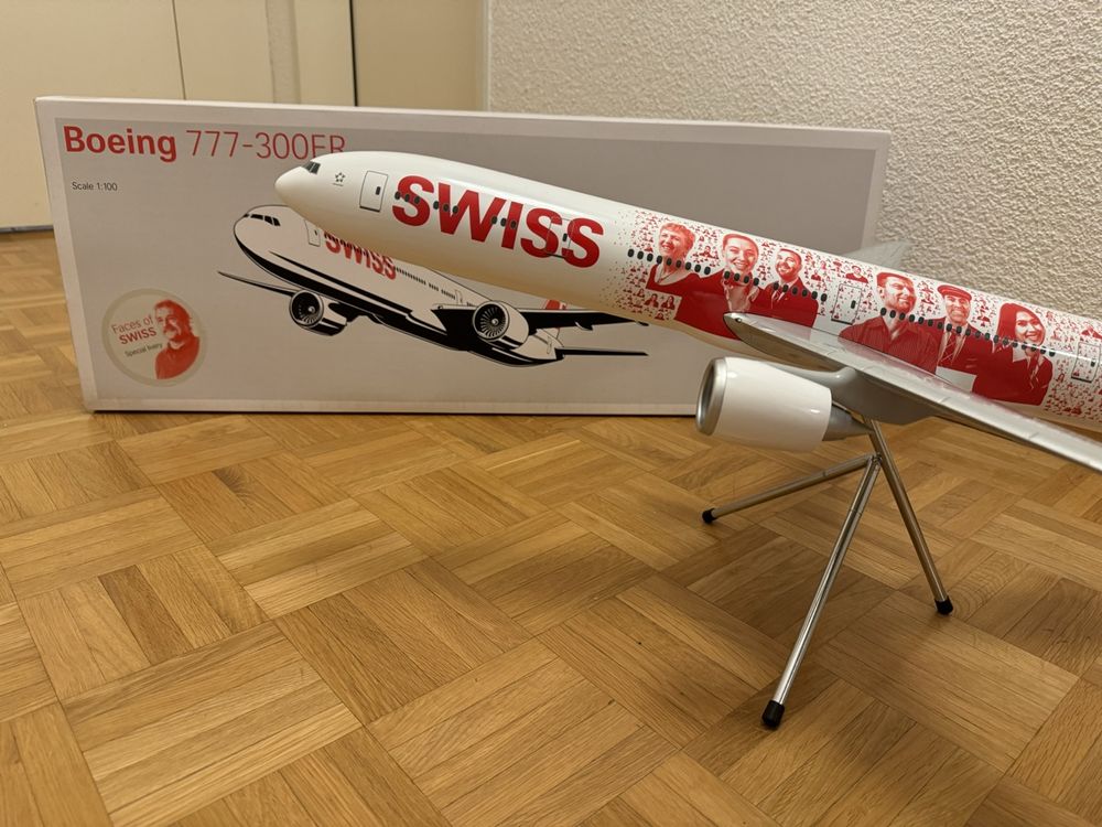 SWISS Airlines Boeing 777 Modellflugzeug Faces 1:100 (Neu und ...