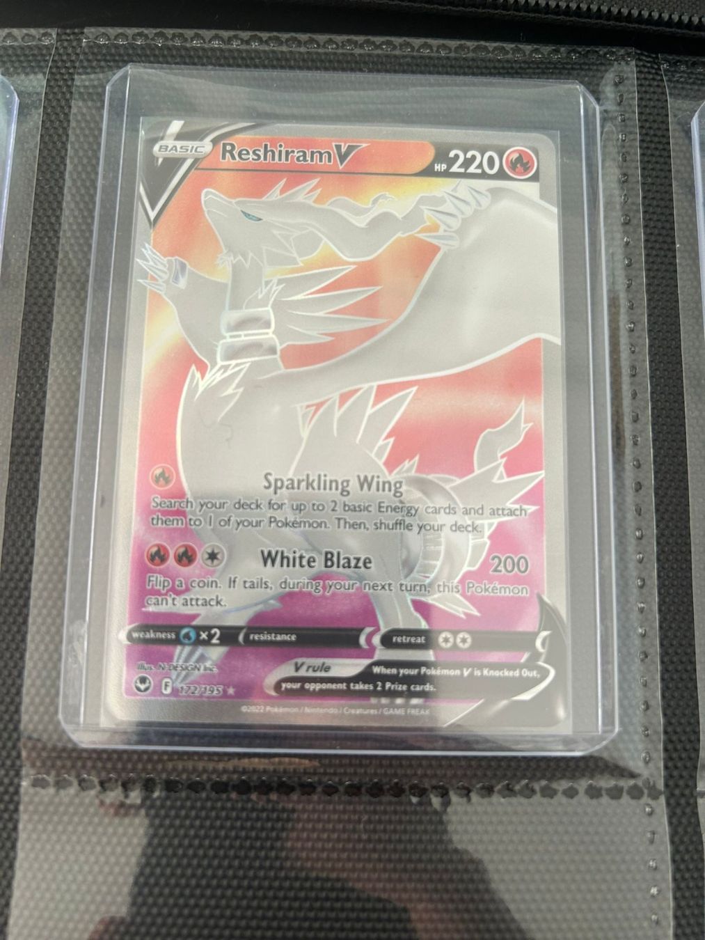 Reshiram V Full Art - Silver Tempest 172 (Gebraucht) in St-Légier ...