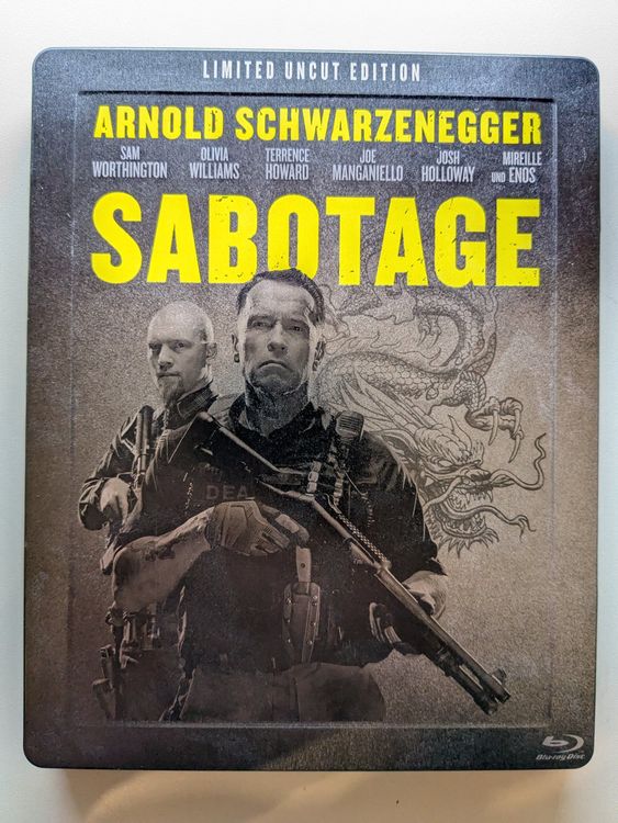 "Sabotage" mit Arnold Schwarzenegger [Blu-ray/Steelbook] (Gebraucht) in ...