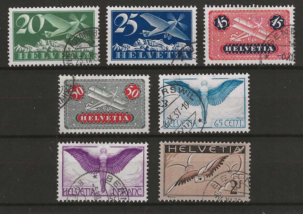 1933-37 : Flugpost "Z"- Werte (geriffelt) KP 300.-- (Gebraucht) in Gümligen für CHF 15 – mit ...