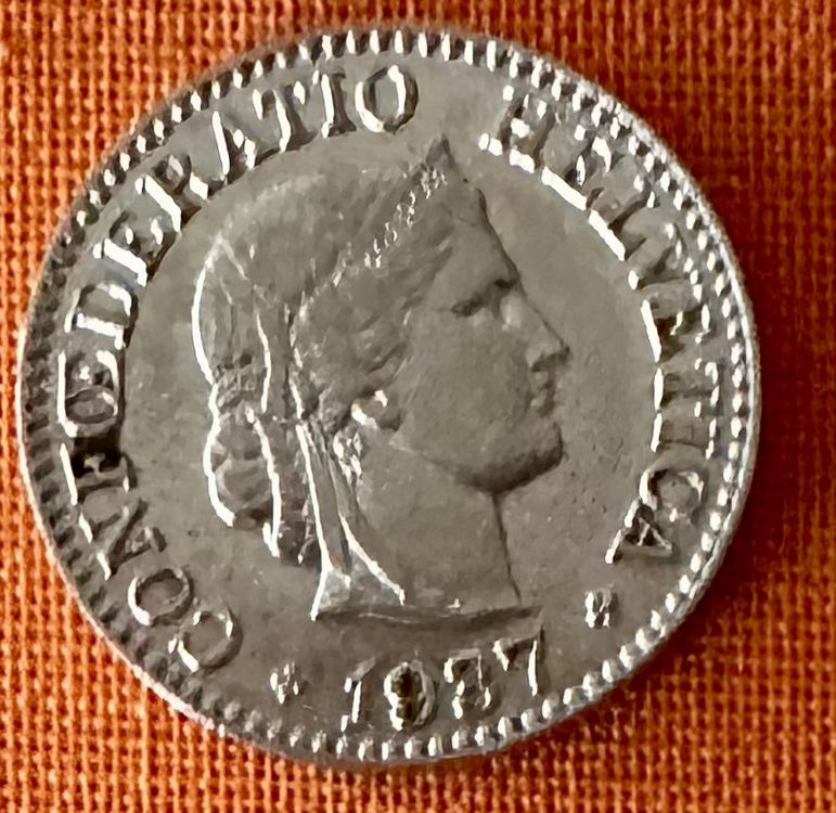 10 Rappen Jahrgang 1937, sehr gut erhalten, Top Sammlerstück (Gebraucht ...