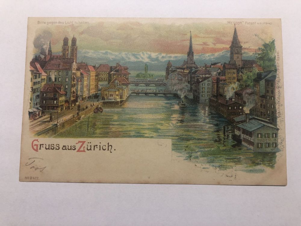 Gruss aus Zürich - Lithokarte | Kaufen auf Ricardo