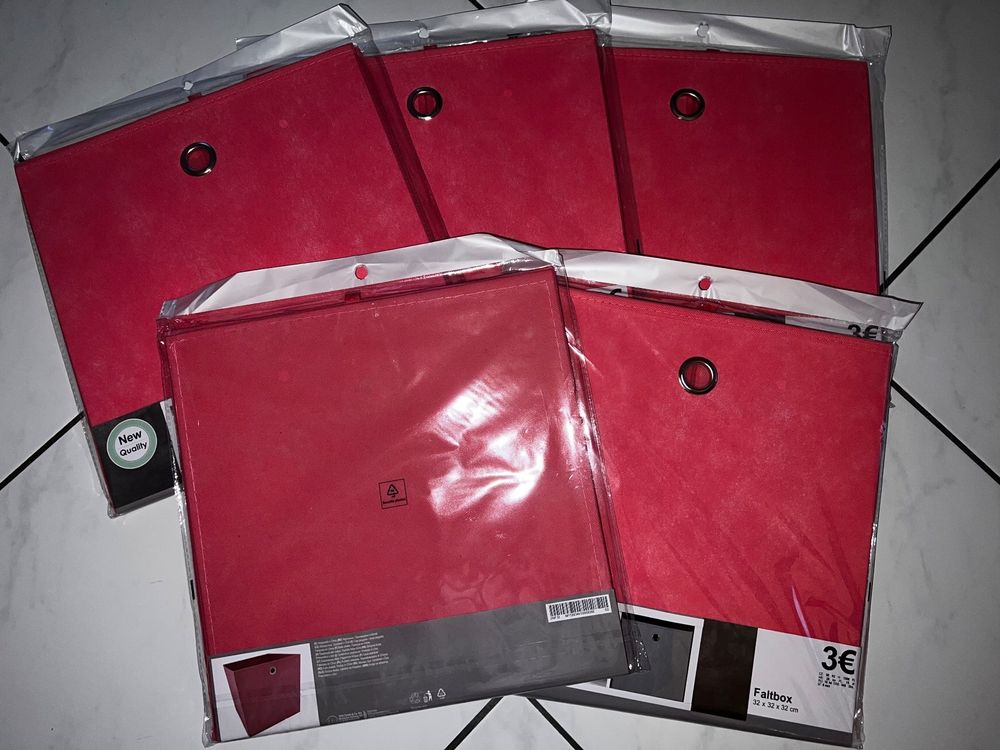 5 Aufbewahrung Box Würfel Faltboxen rosa 32 x 32 x 32 cm (Neu und originalverpackt) in Suhr für ...