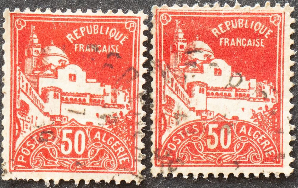 Alte Briefmarke: République Française, Algérie 50 Cent. (Gebraucht) in ...