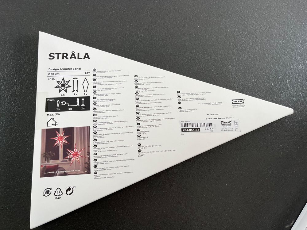 STRALA Stern IKEA Weihnachtsstern Deko - NEU OVP (Neu und ...