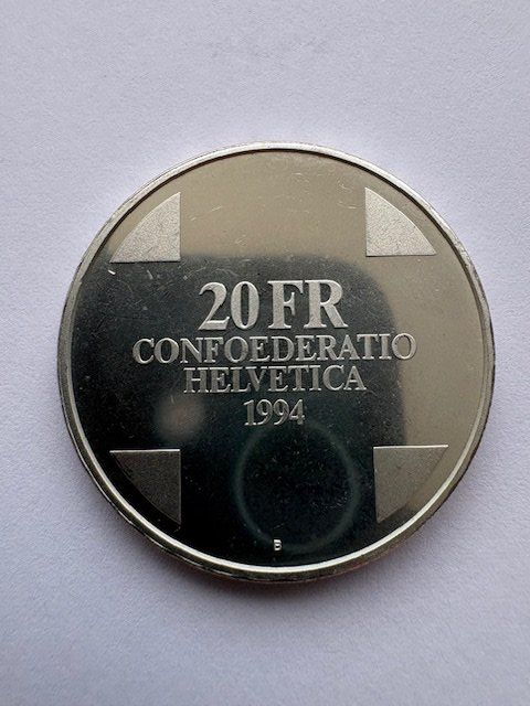 20 Fr. Silber Gedenkmünze 1994 Teufelsbrücke, Rolle 13 Stück (Neu und originalverpackt) in ...