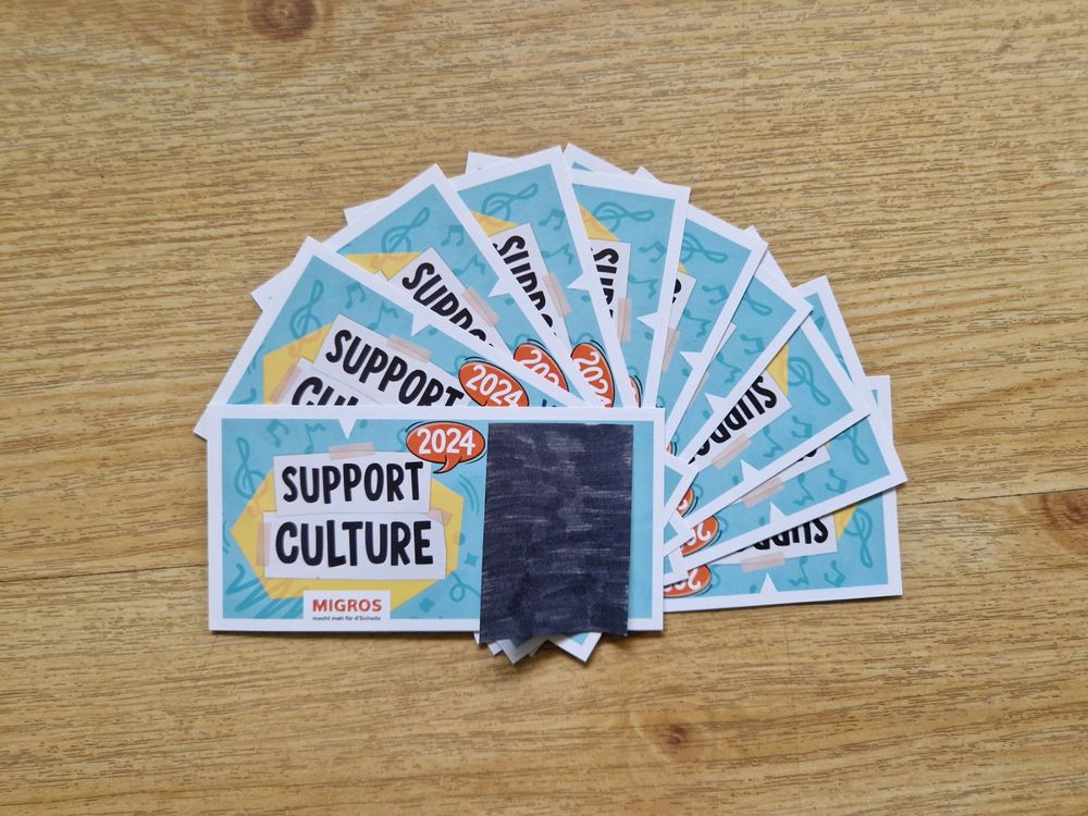 10 Bons Migros Support Culture 2024 (Neu und originalverpackt) in für CHF 3 – mit Lieferung auf ...