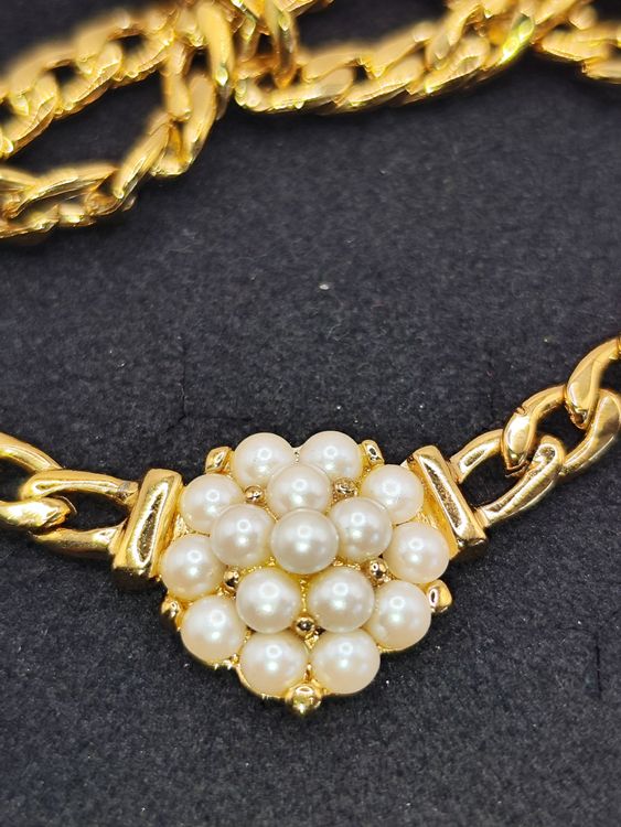 Vintage vergoldete Collier mit Perle 28,3gr Top (Gebraucht) in ...