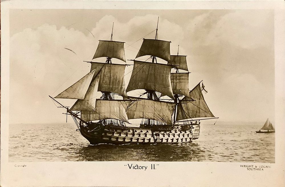 Antike Foto AK HMS VICTORY - Royal Navy England Kriegsschiff | Kaufen ...