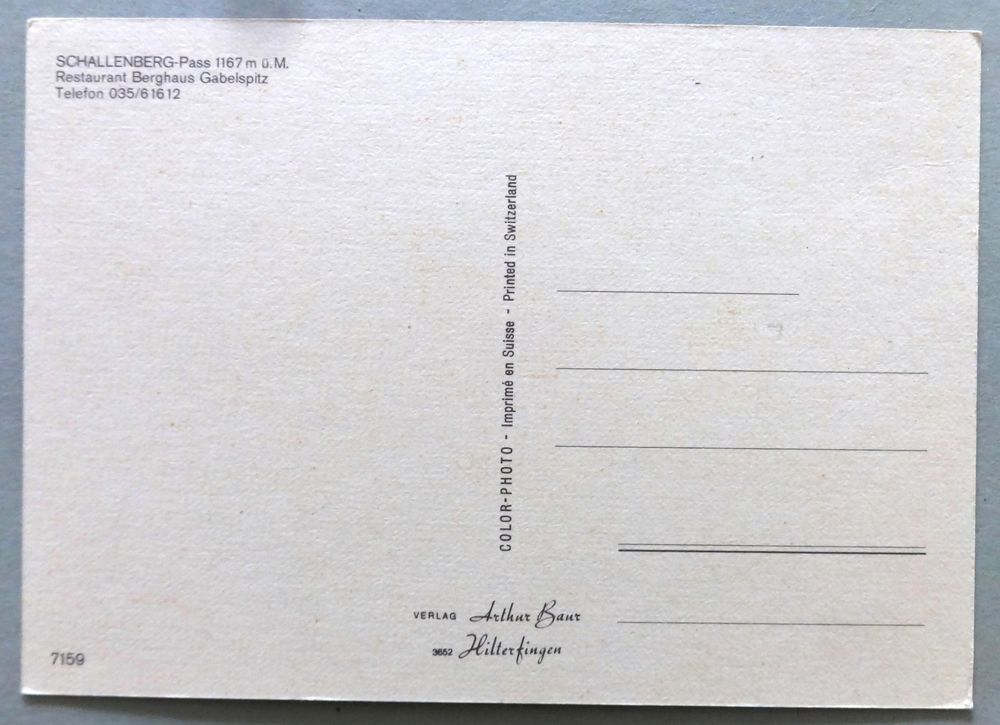 Schallenberg-Pass 1167 m ü.M. (Gebraucht) in für CHF 1 – mit Lieferung ...