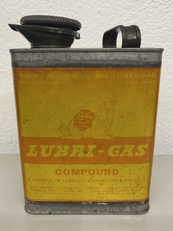 Ancien bidon d’huile Lubri-gas Compound Suisse Schweiz USA (Gebraucht ...