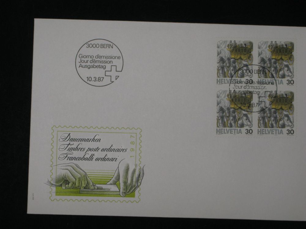 Werbemarken FDC 09.09.1986 Postbeförderung Nr. 732 4-Block | Kaufen auf ...