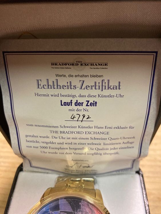 Hans Erni „Lauf der Zeit“ Uhr (Neu (gemäss Beschreibung)) in Liestal für CHF 200 – mit Lieferung ...