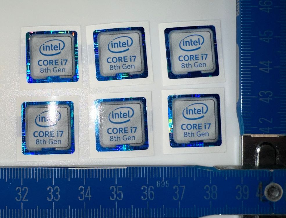INTEL CORE i7 8th AUFKLEBER ¦ STICKER (Neu (gemäss Beschreibung)) in ...