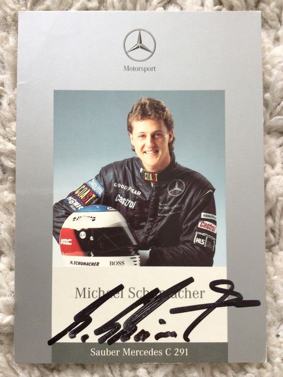 Michael Schumacher Original Autogramm Sauber Mercedes C291 (Gebraucht) in Strengelbach für CHF ...