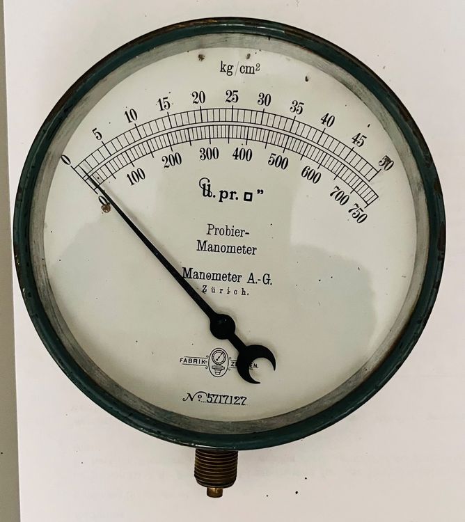 Schönes, antikes Probiermanometer der Manometer AG, Zürich (Gebraucht ...