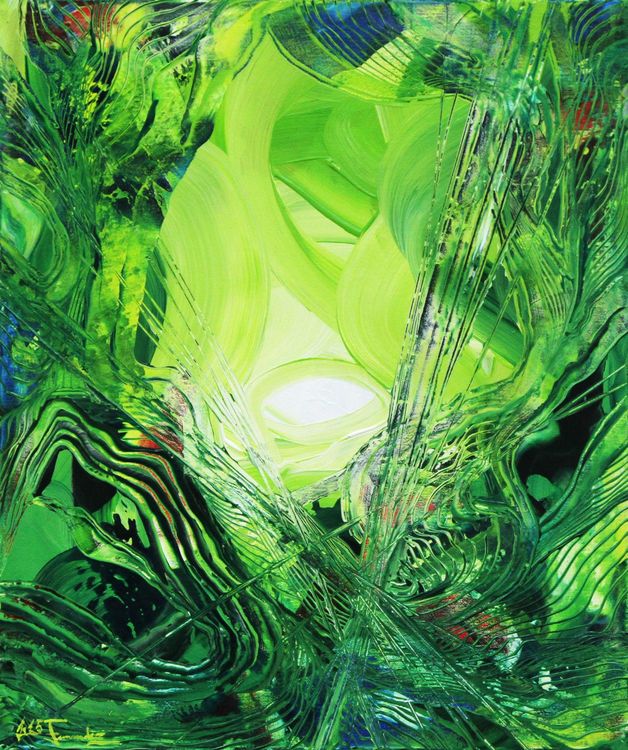 Gemälde LICHTWELLEN III Kunst Bilder Malerei, J. Fernandez (Neu und originalverpackt) in Dresden ...