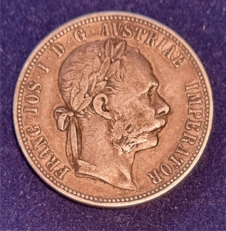 Austria - 1 Fl. 1884 in Silber (Gebraucht) in Bure für CHF 15 – mit Lieferung auf Ricardo kaufen