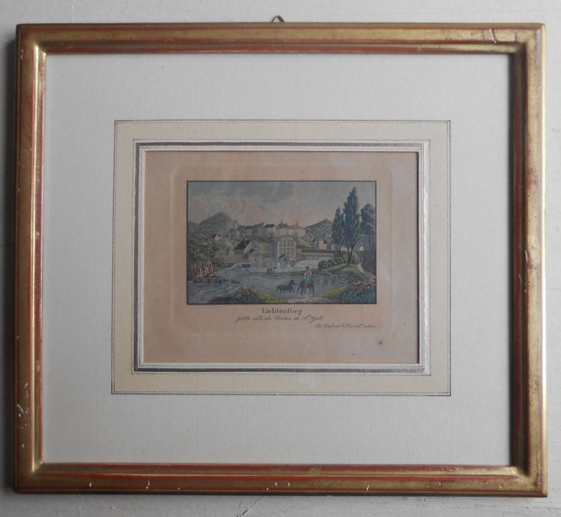 Lichtensteig. Kolorierte Aquatinta von ca 1850. | Kaufen auf Ricardo