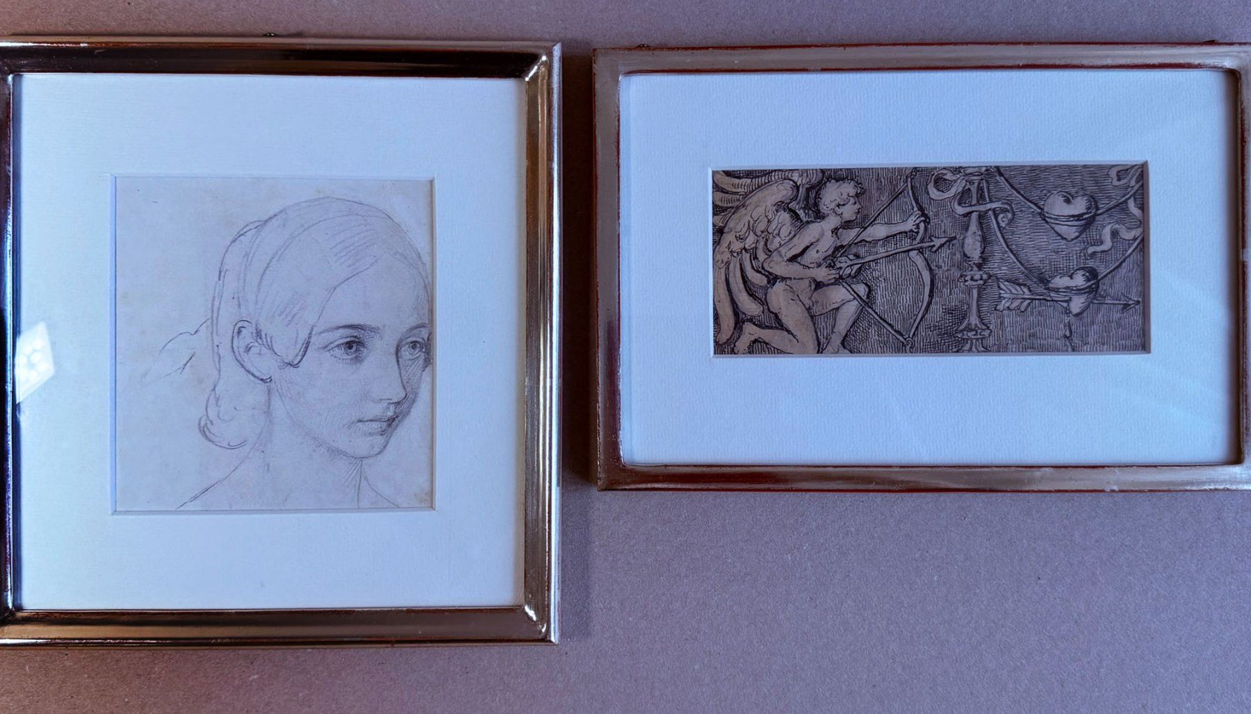 Melchior Paul von Deschwanden Zeichnung antik Amor Mädchen (Gebraucht ...