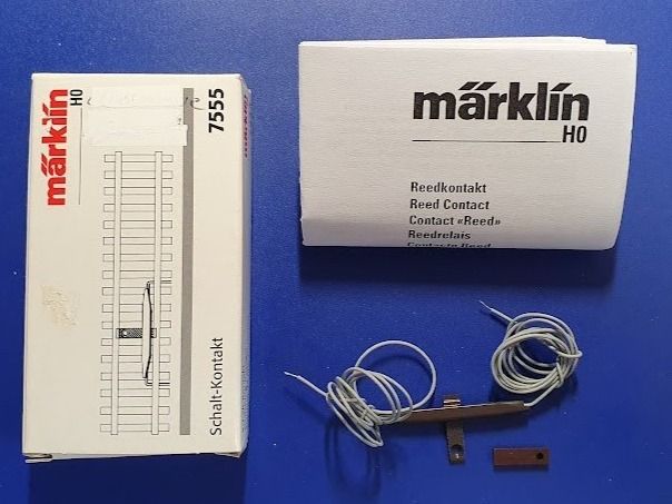 Märklin 7555 Schaltkontakt/Märklin 7557 Magnet 3Stk. H0, OVP (Neu ...