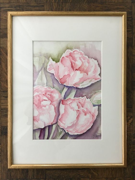 Gemälde Aquarell Blumen unleserlich signiert (Gebraucht) in Subingen für CHF 29 – nur Abholung ...